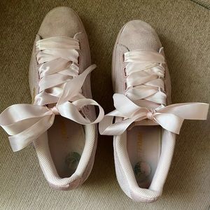 Puma | Shoes | Puma Vikki Ribbon Satin Sneakers | Poshmark